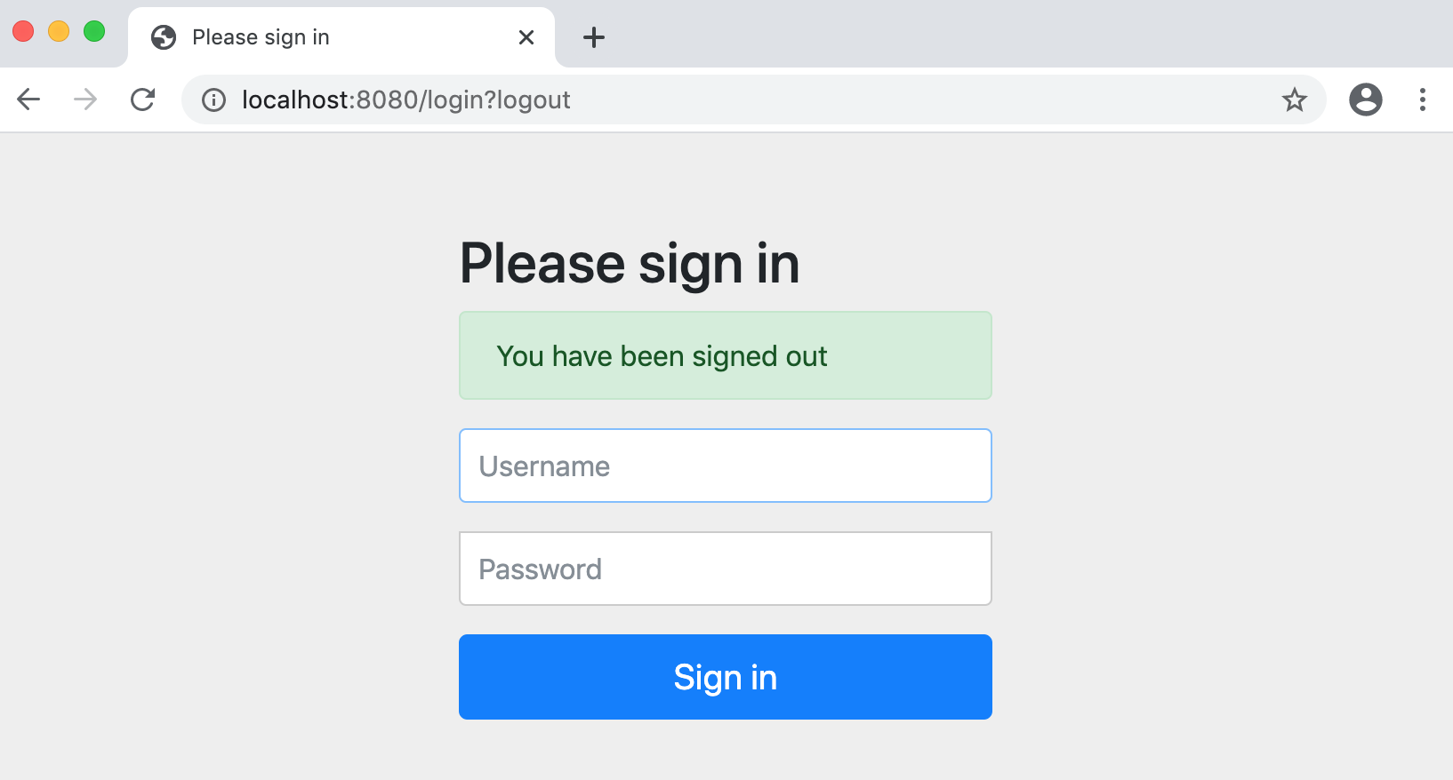 Spring Boot Security Tutorial Step By Step Example Using Spring Boot Security Default Login Page